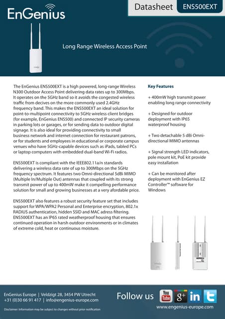 Datasheet ENH220EXT | PDF | Computer Networking | Computing