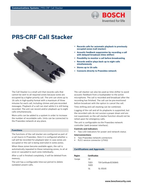 05 indoor siren specifications sheet | PDF