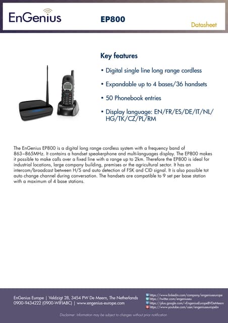 Sagemcom D770A Datasheet UK | PDF