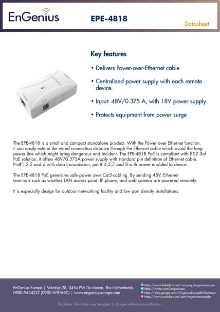 Datasheet EPE4818G | PDF