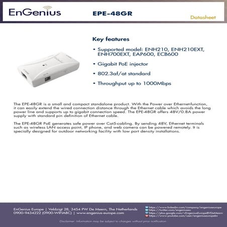Datasheet EPE48GR | PDF