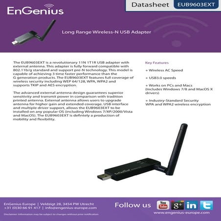 Datasheet EnGenius ECB350 | PDF