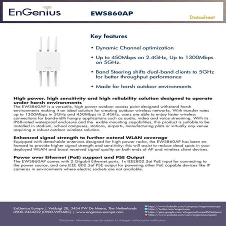 Datasheet EWS860AP | PDF
