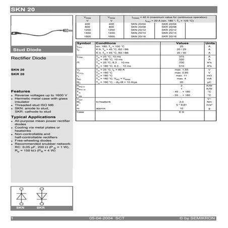 Datasheet skn 2004 | PDF