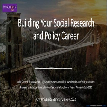 Building Your Social research and Policy Career | PPT