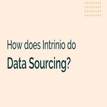 How does Intrinio do data sourcing? | PDF