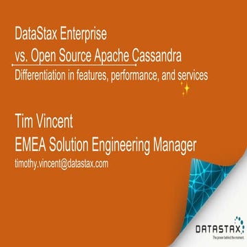 Webinar Comparing Datastax Enterprise With Open Source Apache