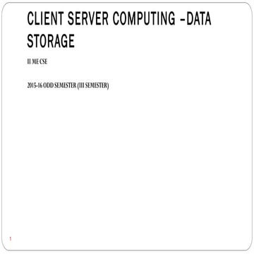Data storage csc | PPT