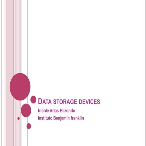 Data storage devices | PPTX