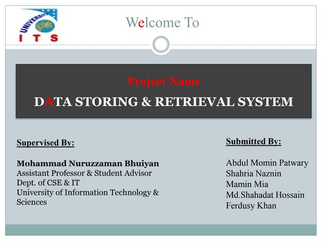 Data Storing And Retrieval System Ppt 8650