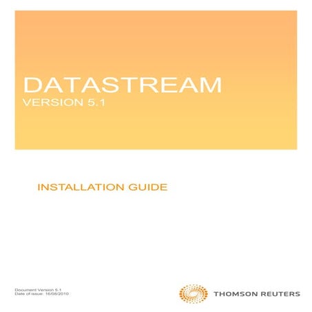 Datastream installation guide | PDF