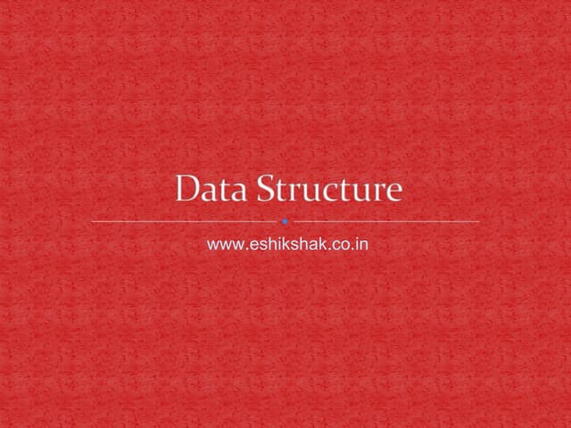 Lecture 1 Data Structures And Algorithms