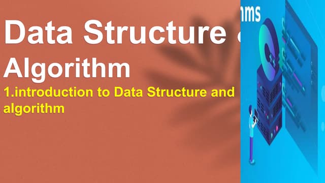 Data structure & Algorithm inro | PPTX Data structure & Algorithm inro | PPTX