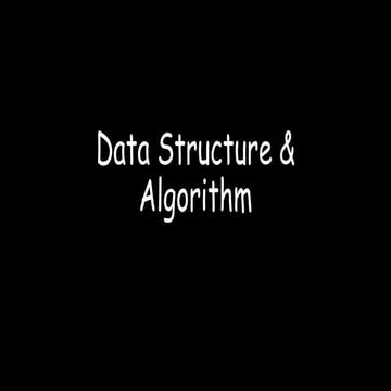 Data Structure And Algorithm Pptx