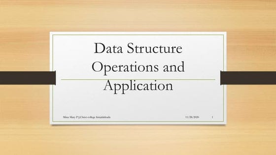 Data structure operations | PPT