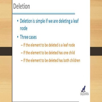 Deletion in binary search tree | PPTX