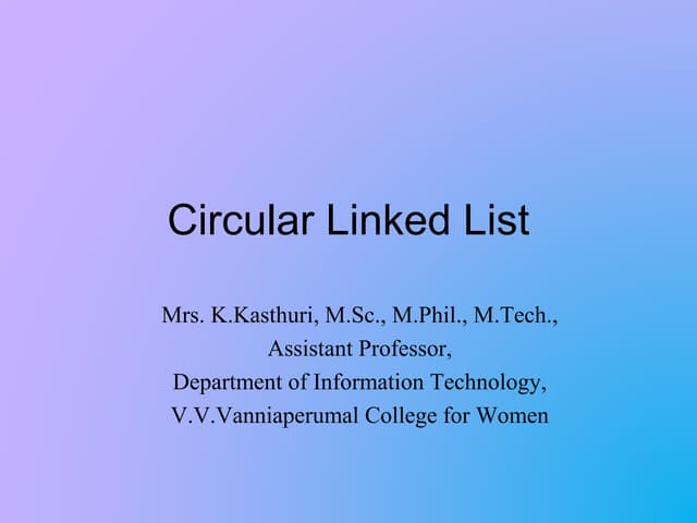 Circular Linked Listpptx