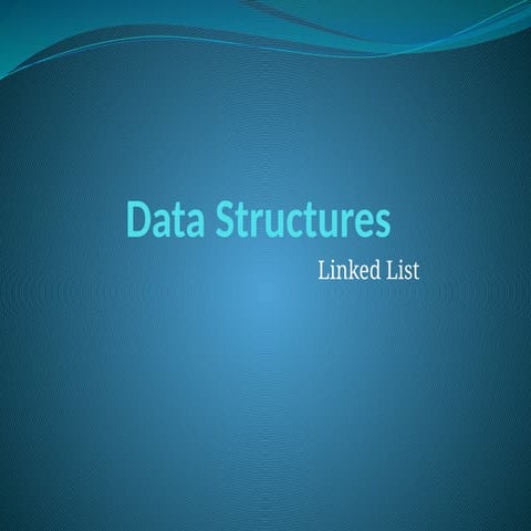 Data Structures Linked List, Double Linked List | PPTX