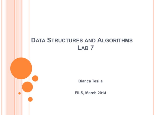 Data Structures And Algorithms Lab7 Ppt 9692