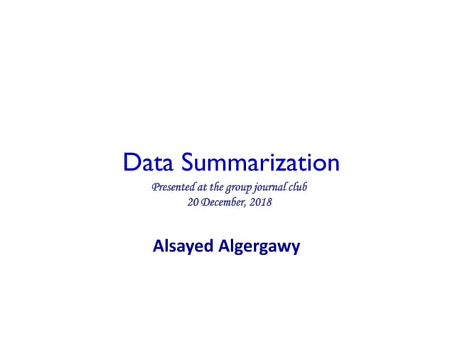 Data Summarization Pptx