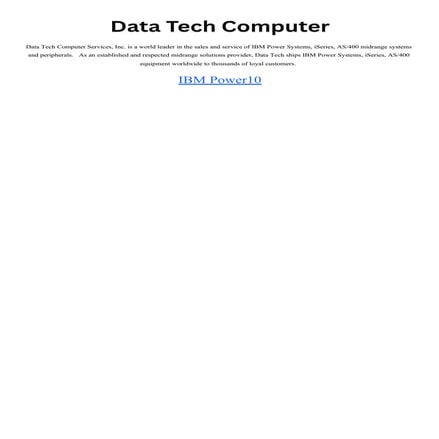 Data Tech Computer.pdf | IT and Internet Support | Internet