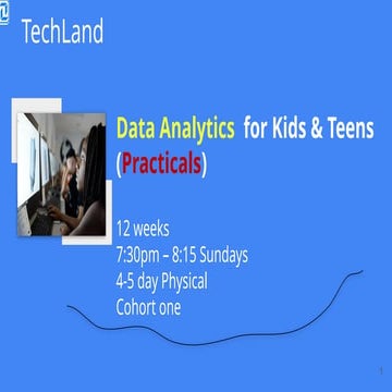 Data Analysis for Kids and Teenagers (practical) part 1 | PPTX