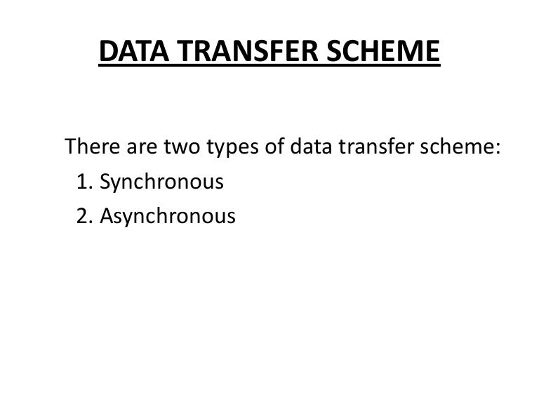 Data transfer scheme