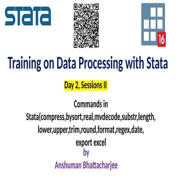 Presentation on Data transformation in Stata. | PPT