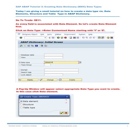 Sap abap tutorial 1 (1) | PDF