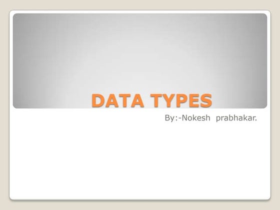 Data Types In C Programming Ppt 7483