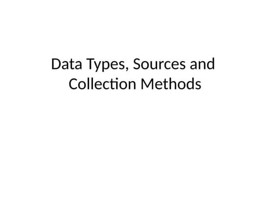 Lec 6 - Data Collection.pdf | Databases | Computer Software and Applications