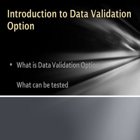 Excel presentation data validation | PPT