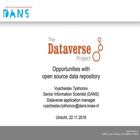 Dataverse: Helping Researchers Publish Their Data Through Automation