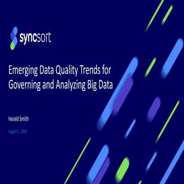 Emerging Data Quality Trends for Governing and Analyzing Big Data | PDF