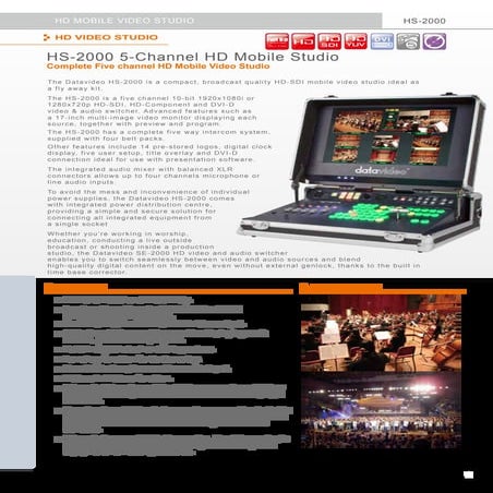 Datavideo HS-2000 | PDF