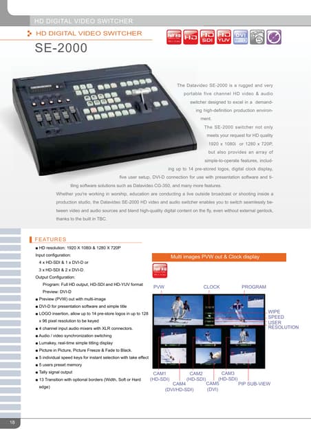 Datavideo SE-3000 | PDF