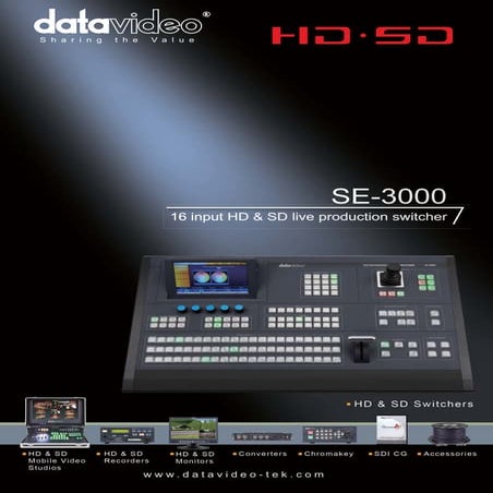 Datavideo SE-3000 | PDF | Consumer Electronics | Technology & Computing