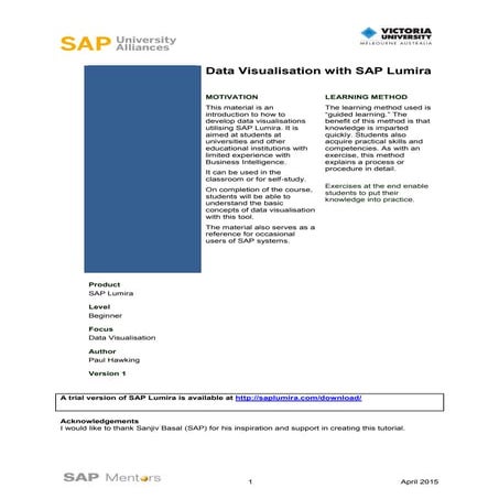 Data visualisation with sap lumira | PDF