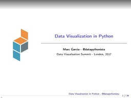 Data Visualization(s) Using Python | PPT