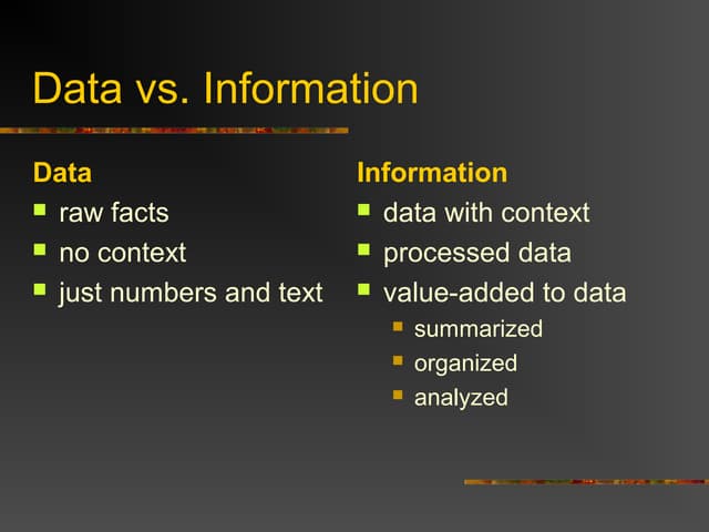 Data and information | PPTX