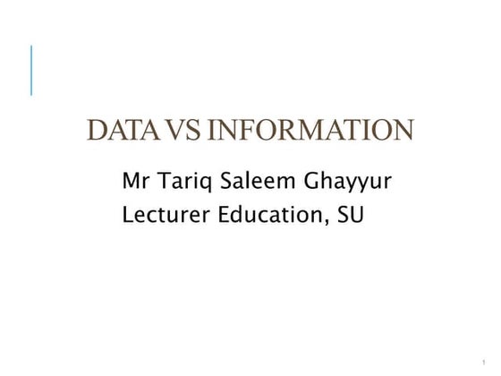 The Characteristics of Valuable Information | PDF | Business | Business ...