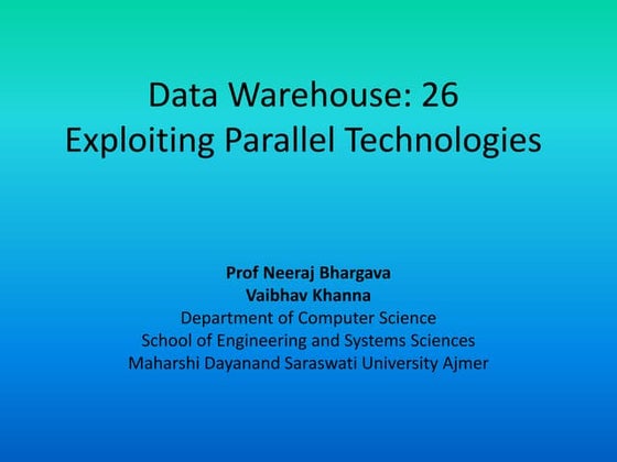 Data warehouse 25 data warehouse partitioning | PPT Data warehouse 25 data warehouse partitioning | PPT