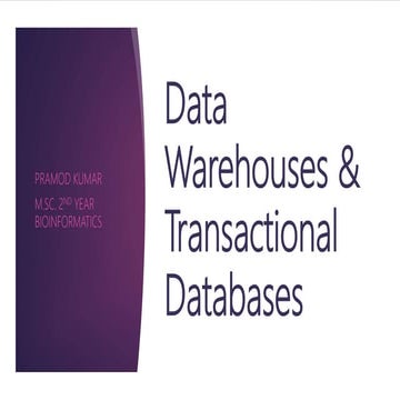 Data warehouses | PPTX