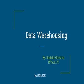 Data Warehousing Pptx