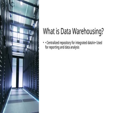 DATAWAREHOUSING Pppt for data warehouin | PPT