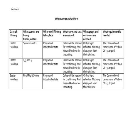 Date of filming | DOCX