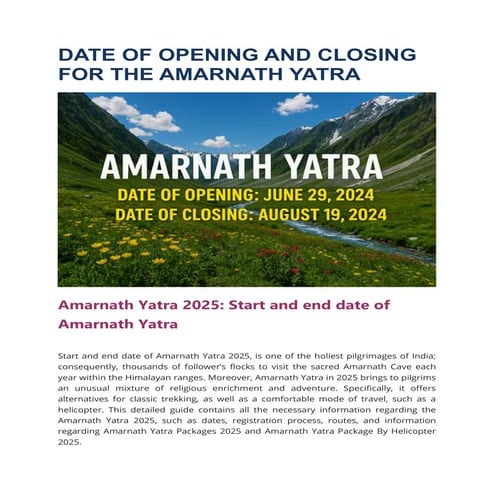 Date of opening and closing for the Amarnath Yatra.pdf