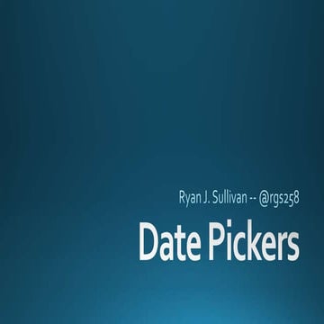 Date pickers | PPTX