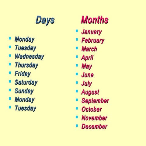 Dates and-ordinals- | PPT