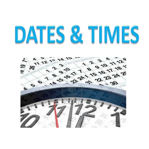 Dates and times | PPTX